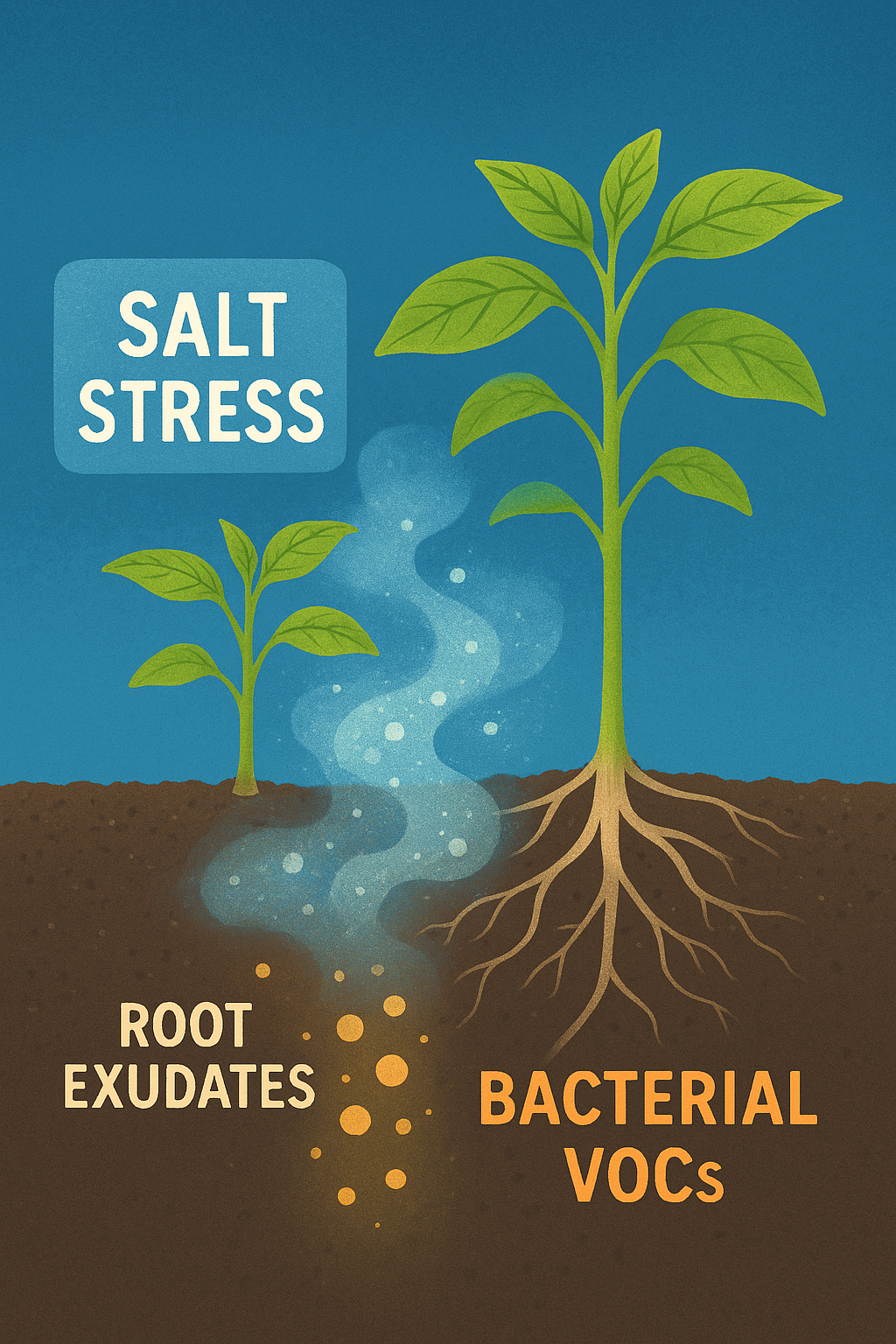 How Bacterial VOCs Boost Salt Tolerance in Pepper Plants Through Two ...